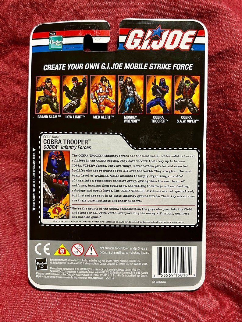 GI Joe - Cobra Trooper - Cobra Infantry Forces - 2005 / Hasbro - NIB ...