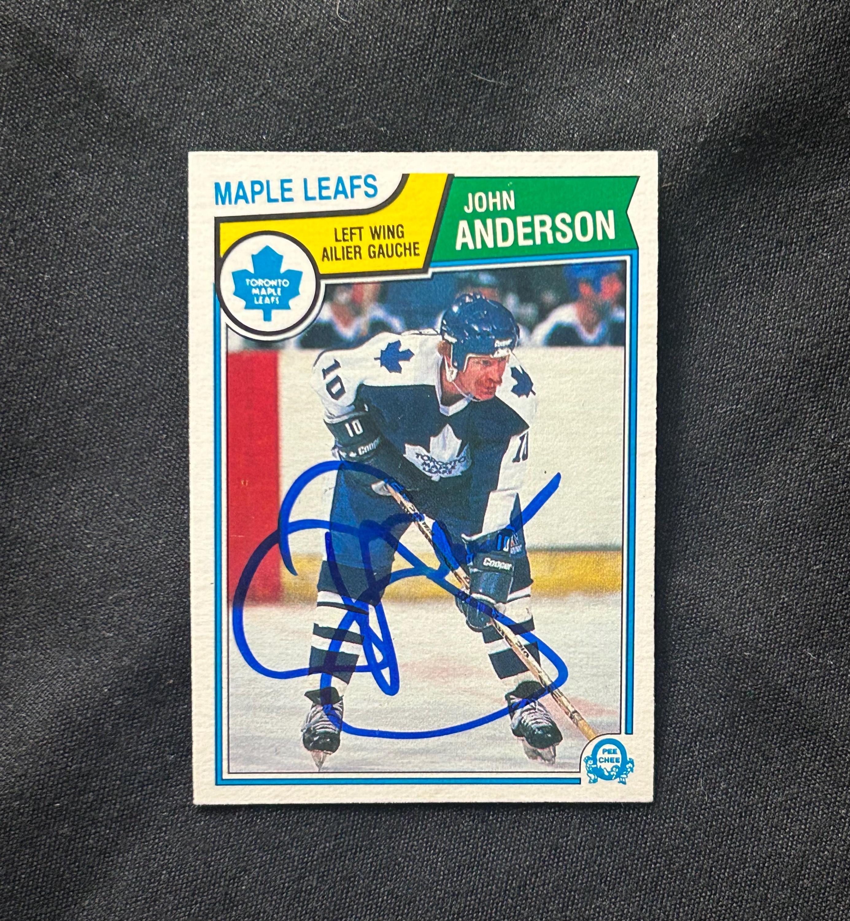 John Anderson - Authentic Autographed 1983-84 O-pee-chee Genuine Signed ...