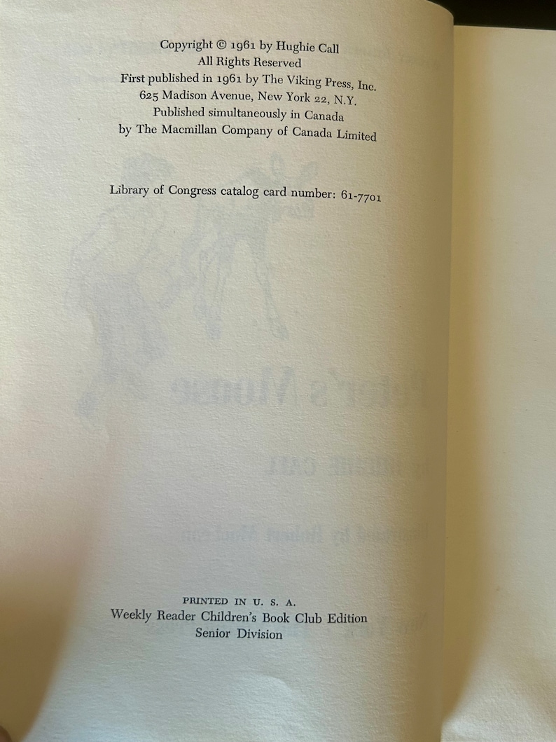 Peter’s Moose - Hardcover Book - by Hughie Call - Copy 1961 - Pub ...