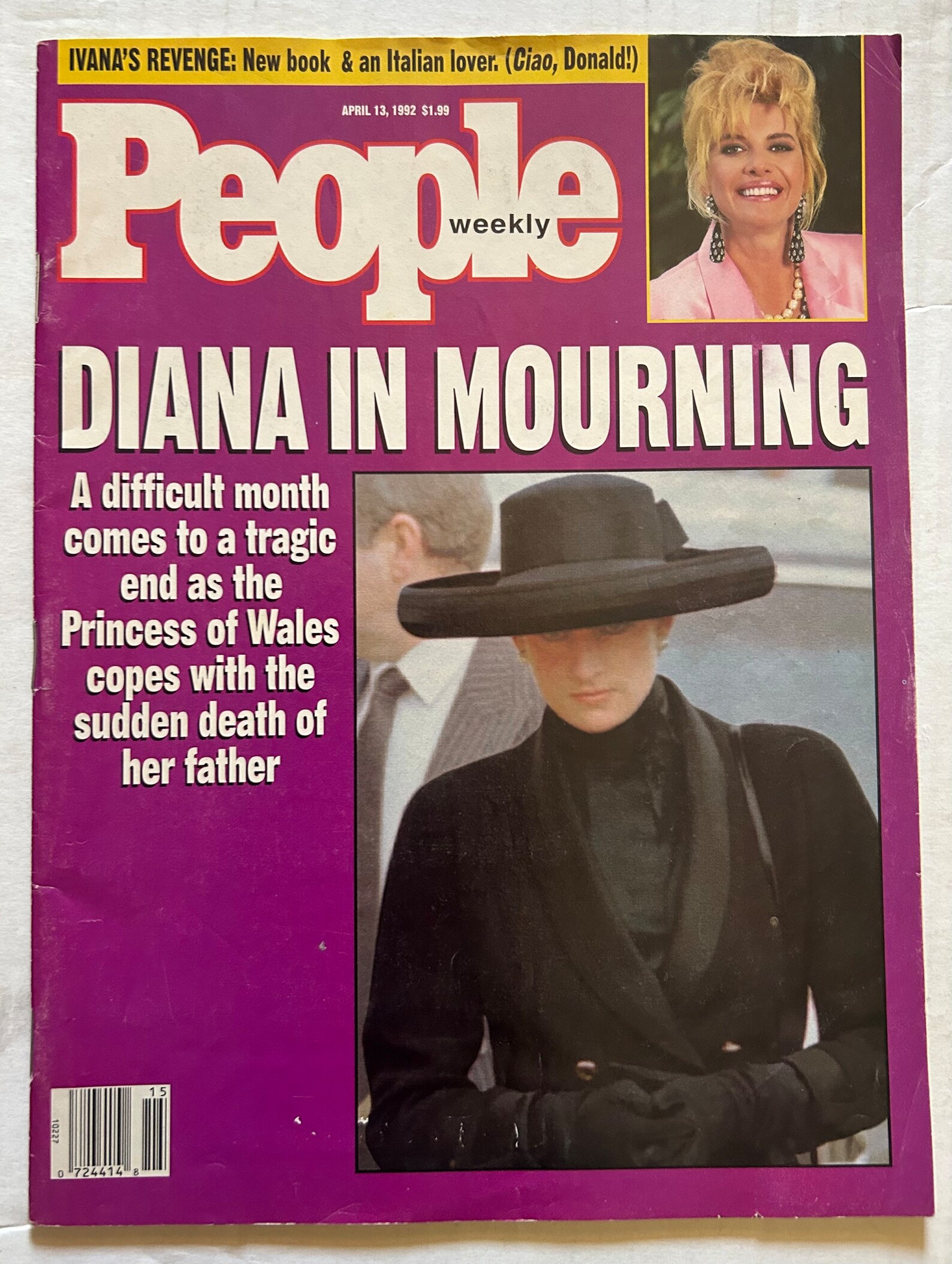 Vintage People Magazine August 13, 1992 diana in Mourning Ivana Trumps ...