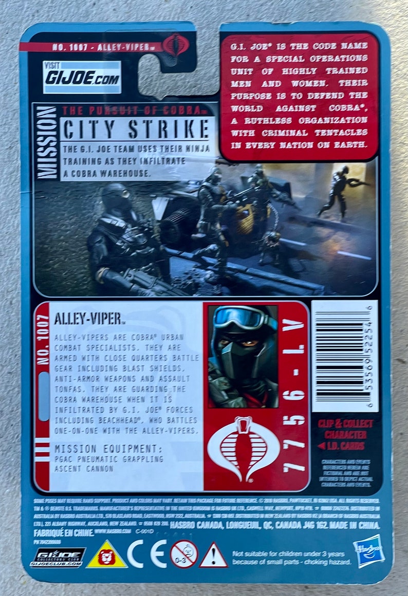 2010 Hasbro - G.I. Joe / Cobra - Alley Viper - Cobra Urban Trooper - C ...