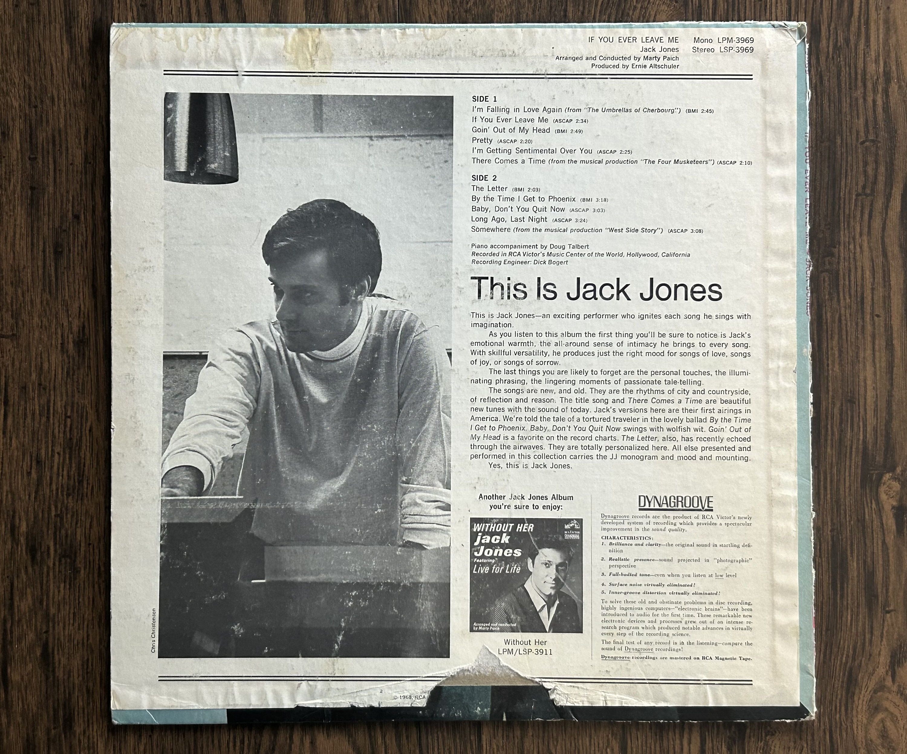 Jack Jones - If You Ever Leave Me - Original Vinyl - 1968 Record - RCA ...