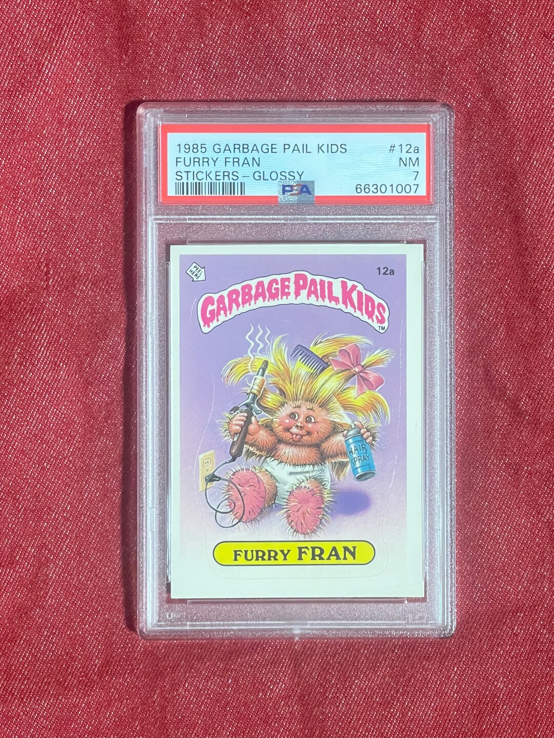Garbage Pail Kid - Furry Fran - Series 1 - # 12a - 1985 - PSA 7 - NM ...