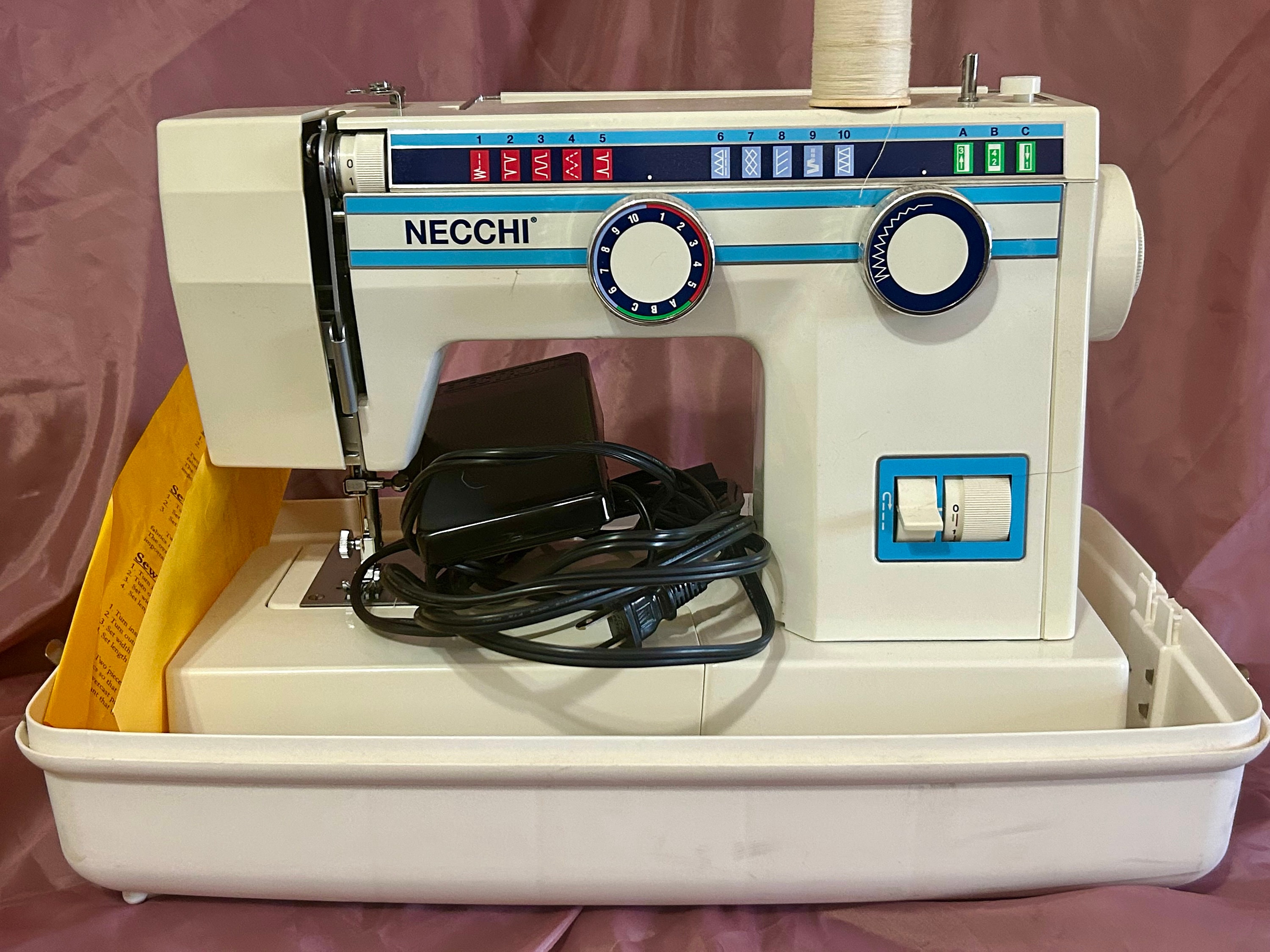 Vintage Necchi Sewing Machine and Foot Pedal - Model 3537 - 1990’s ...