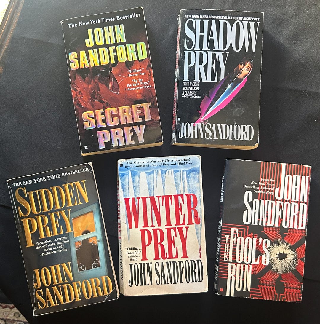John Sandford - 5 Book Lot - Shadow Prey/1990 - Winter Prey/1993 ...