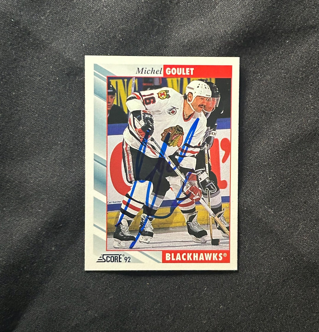 Michel Goulet - Genuine Hand Signed 1992-93 Score Hockey Authentic ...