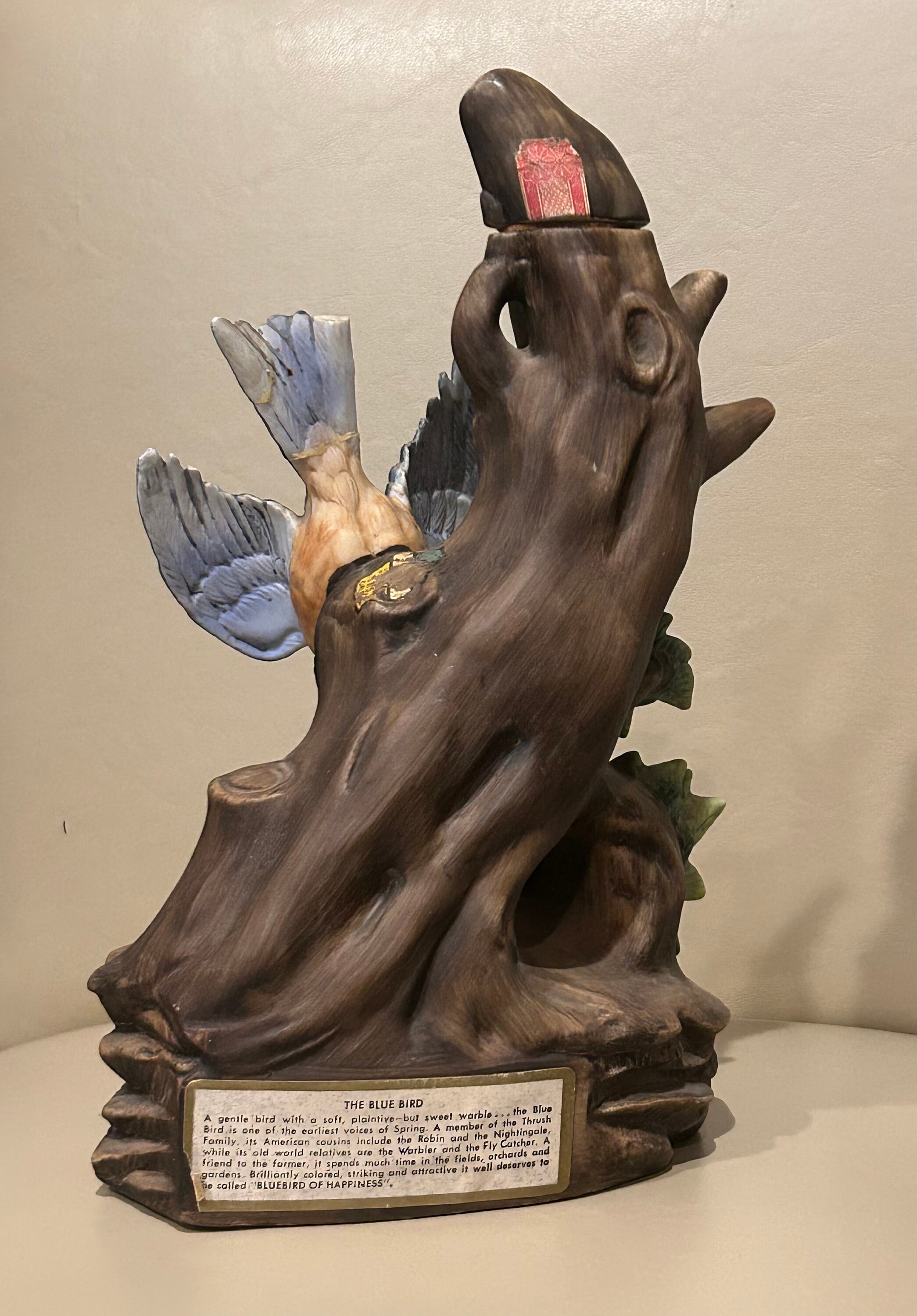 Original Lionstone Whiskey Sculptured Porcelain Bluebird Display Bottle ...