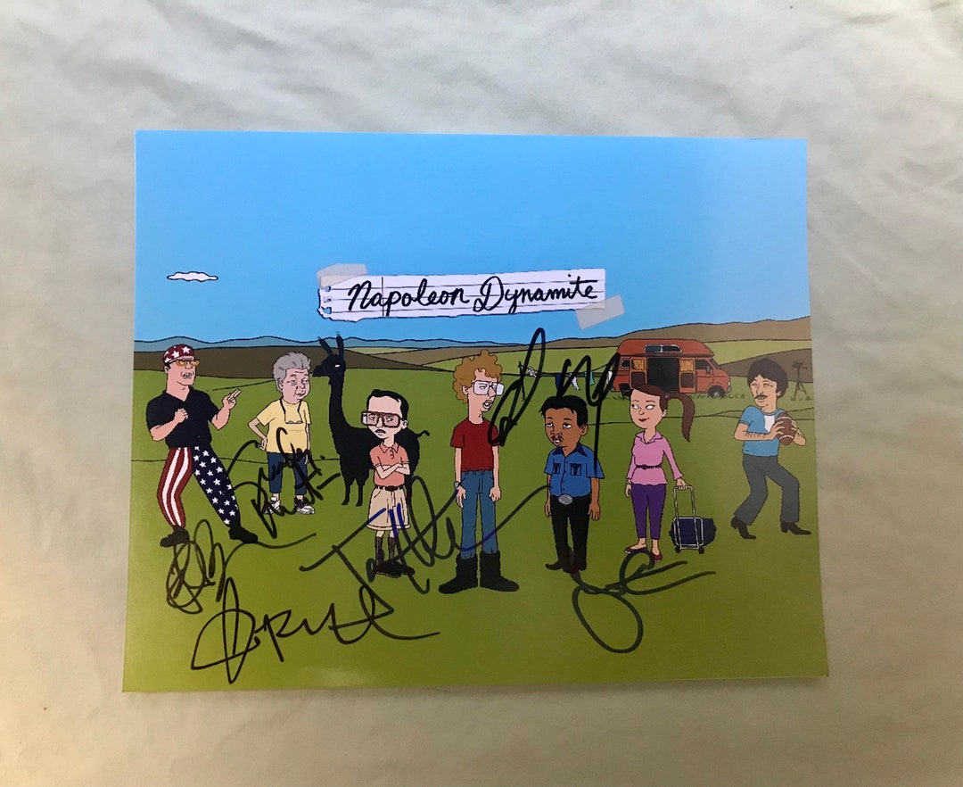 Napoleon Dynamite - Genuine Hand Signed 8x10 Authentic Autographed Cast ...