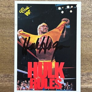 1990 Classic WWF - Hulk Hogan Hand Signed Autographed Card - W/ JSA COA ...