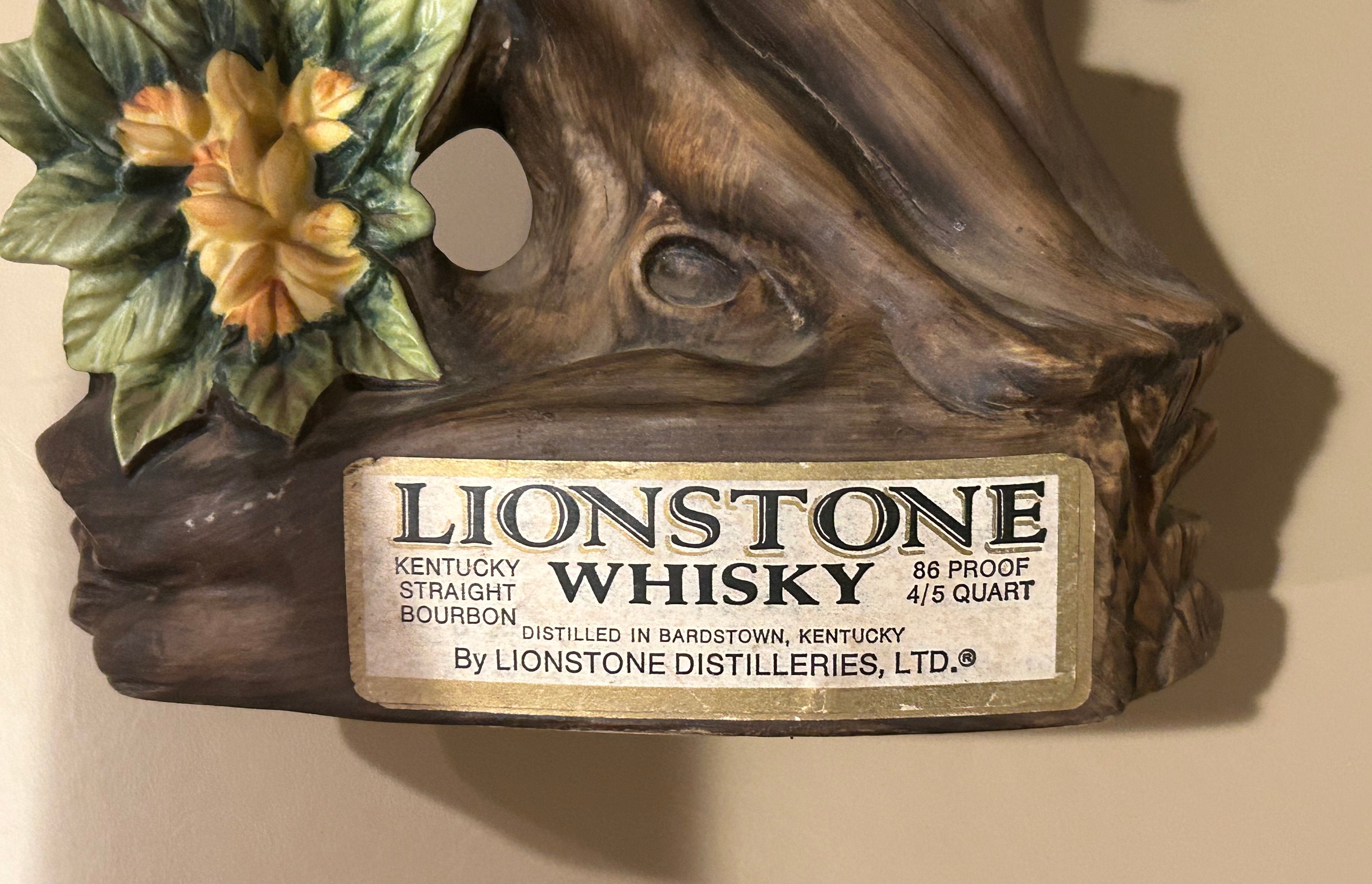 Original Lionstone Whiskey Sculptured Porcelain Bluebird Display Bottle ...
