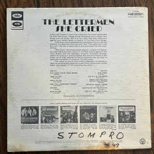 The Letterman - “she Cried” - Original Vinyl 1964 Record - First Press ...