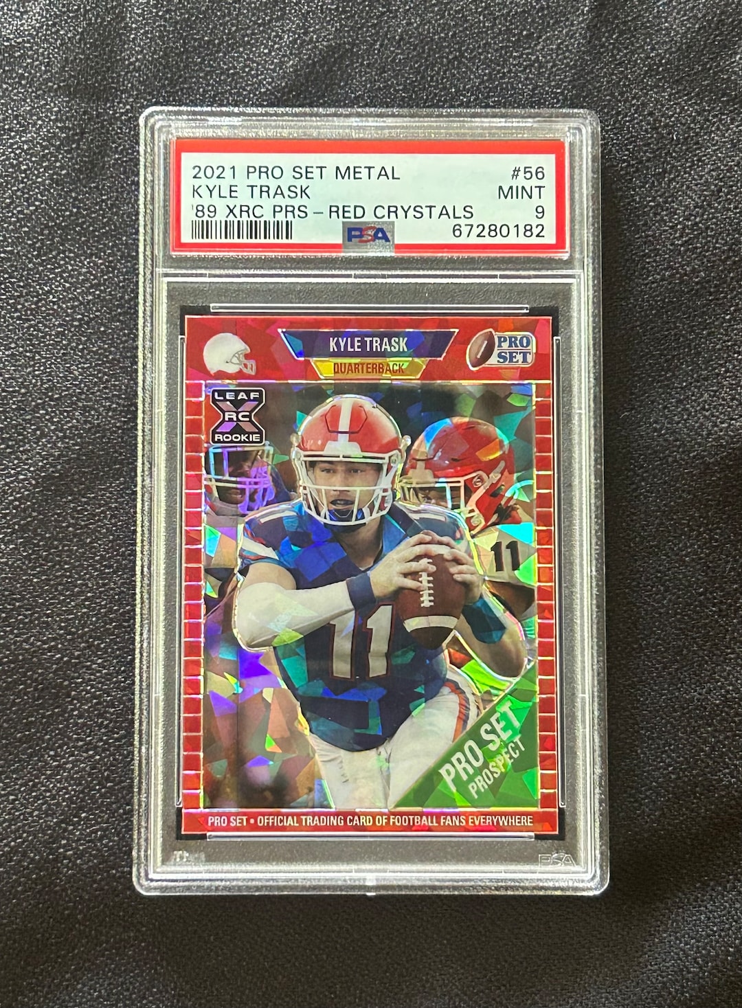 2021 Pro Set Metal ‘89 XRC Prs Red Crystals - Kyle Trask - Football ...