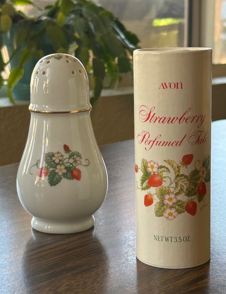 Vintage Avon Porcelain Sugar Shaker With Darling Strawberry Design ...