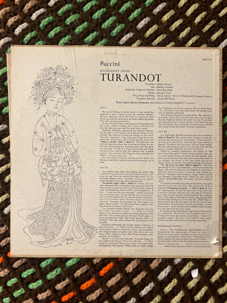 Highlights From Puccini Turandot and Rome Opera House Orchestra ...