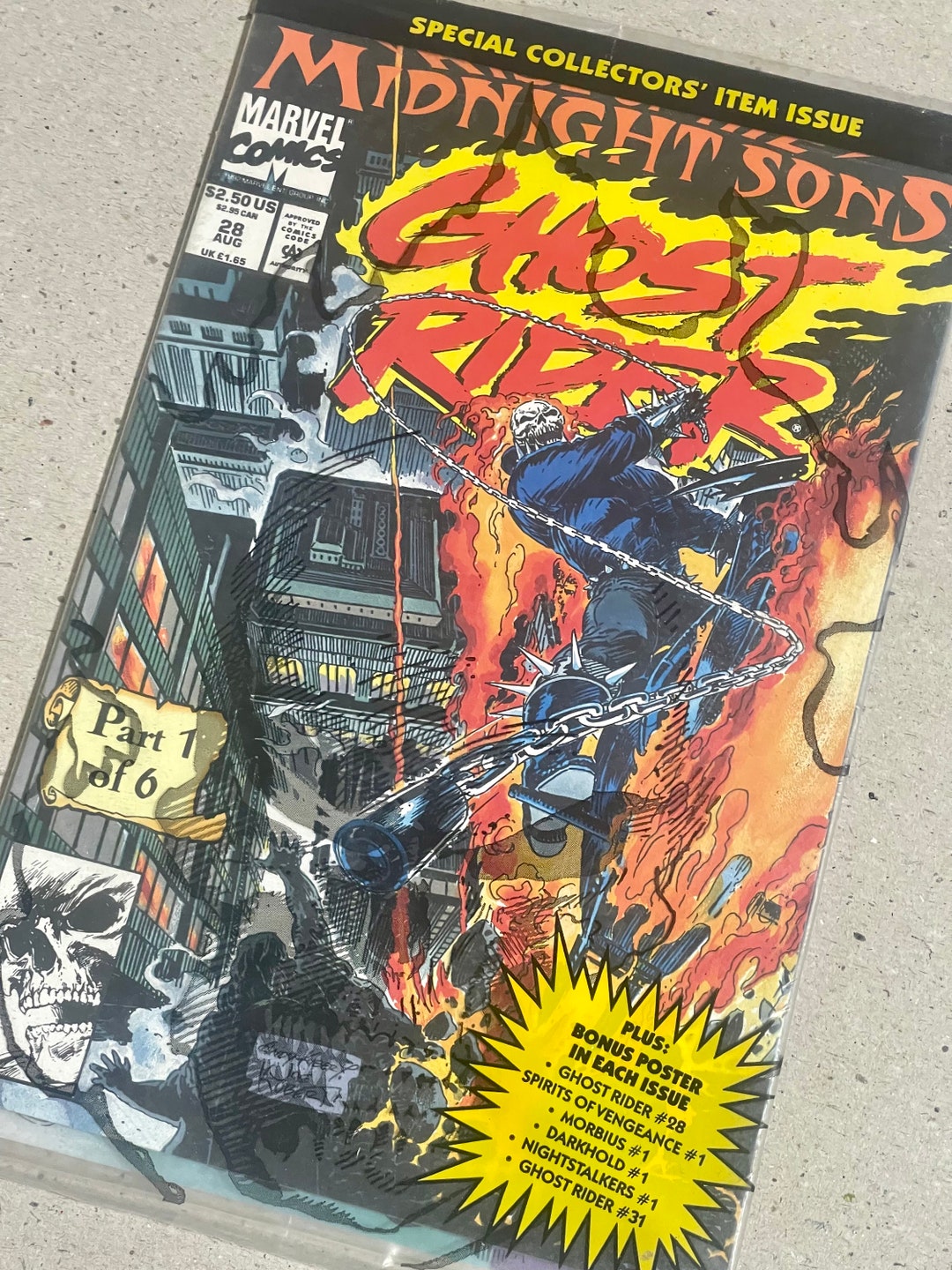 Marvel Comics - Ghost Rider “rise of the Midnight Sons” 1 of 6 - No 28 ...