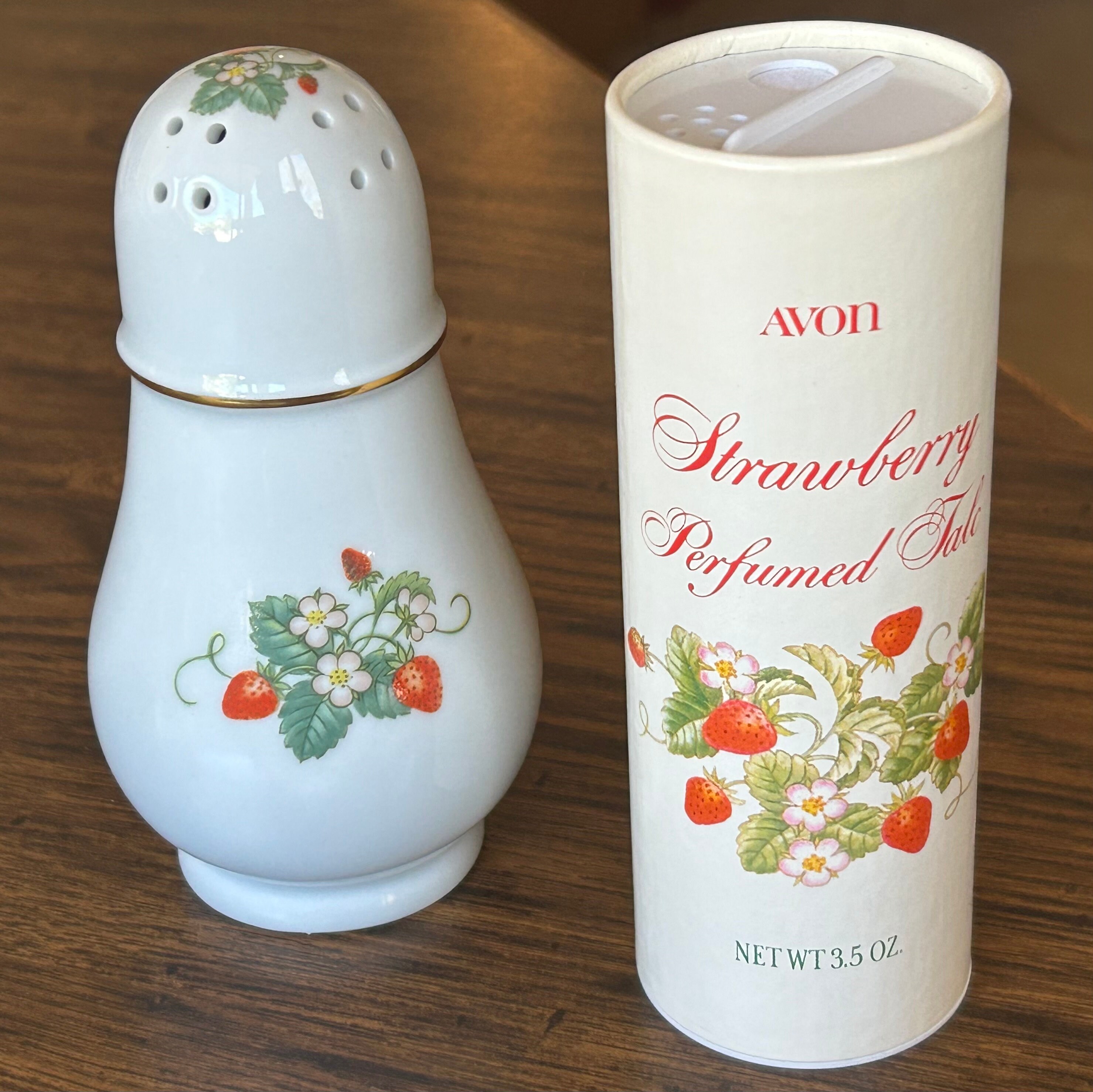 Vintage Avon Porcelain Sugar Shaker With Darling Strawberry Design ...