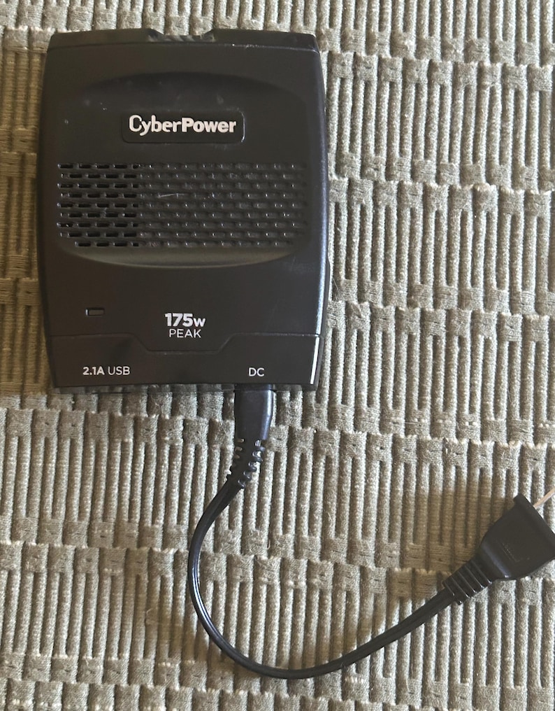 Vintage Cyberpower - 175 Watt Power Inverter - 12v - 2.11 USB - Model ...