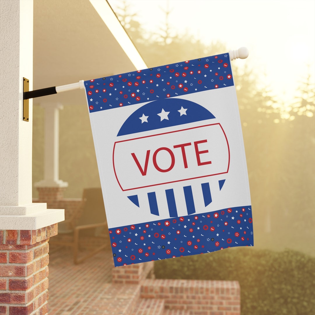Red, White and Blue, "vote" Garden & House Banner, Patriotic, Voter ...