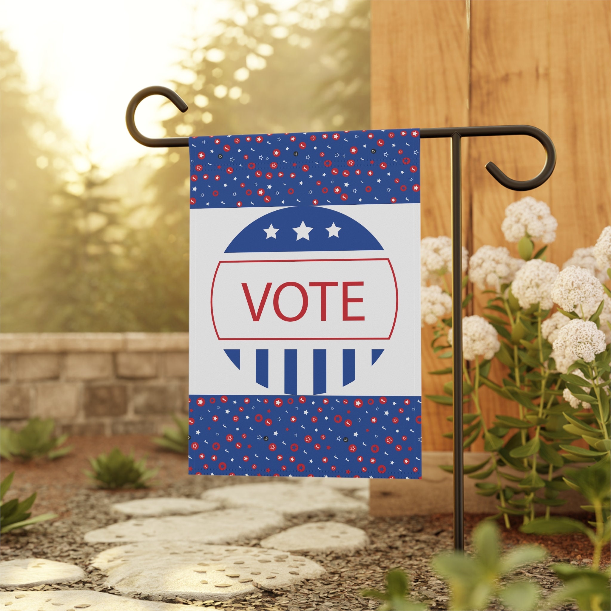 Red, White and Blue, "vote" Garden & House Banner, Patriotic, Voter ...