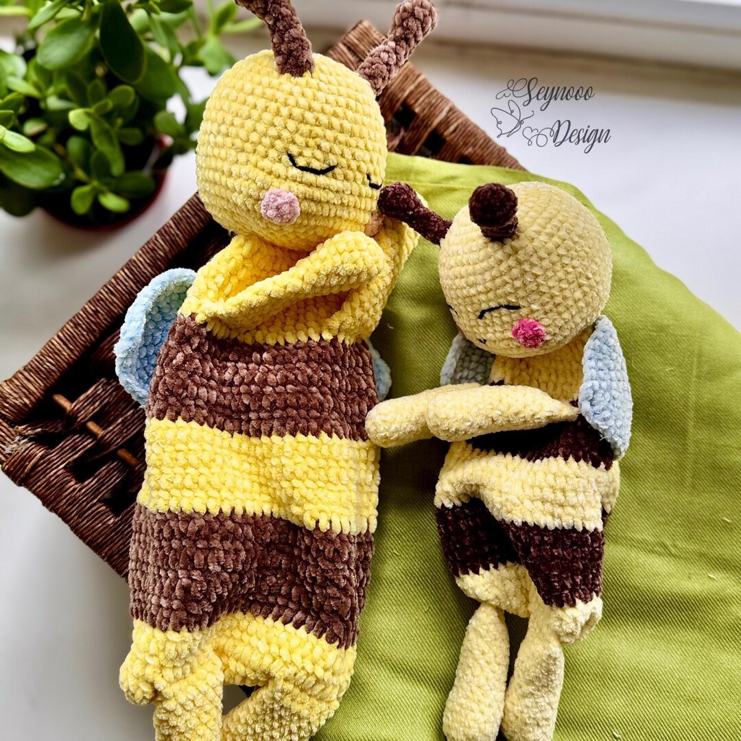 Crochet Bee Lovey PDF Pattern: Amigurumi Snuggle Toy (beginner-friendly ...