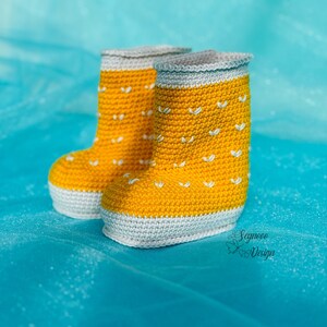 Crochet Rain Boots PDF Pattern, Cute Rain Boots Pattern, Crochet Tulip ...