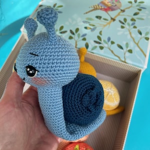 Amigurumi Cute Snail Pattern, Crochet Snail Toy Pattern, Fruity Snail ...