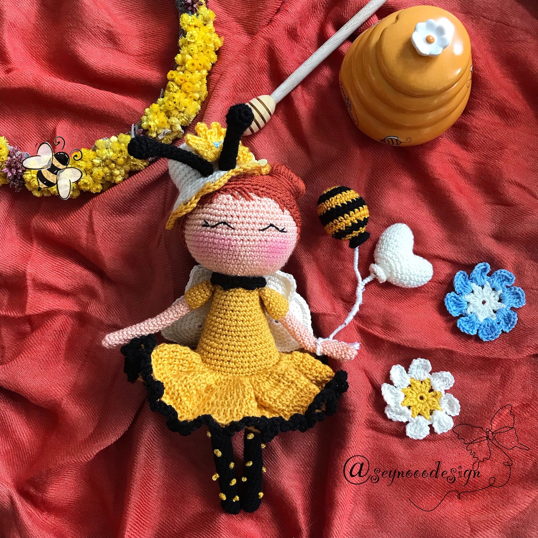 Crochet Bee Doll Pattern Pdf in English - Etsy