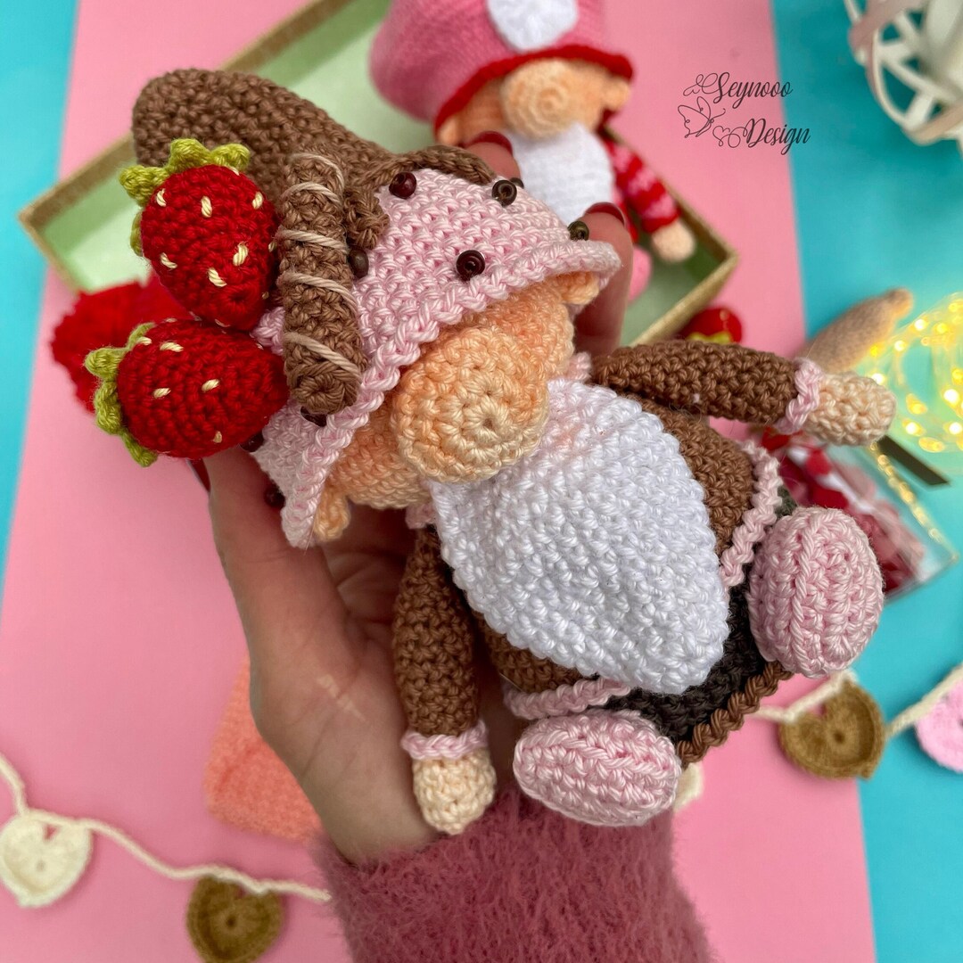 Cute Chocolate Gnome Pattern, Crochet Gnome Pattern, Amigurumi ...