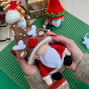 Crochet Cute Reindeer Gnome Pattern, Reindeer Gnome Pattern, Amigurumi ...