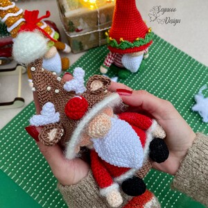 Crochet Cute Reindeer Gnome Pattern, Reindeer Gnome Pattern, Amigurumi ...