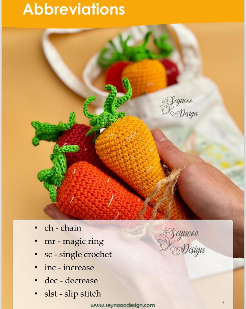 Crochet Amigurumi Carrot PDF Pattern: Easter Decor - Etsy