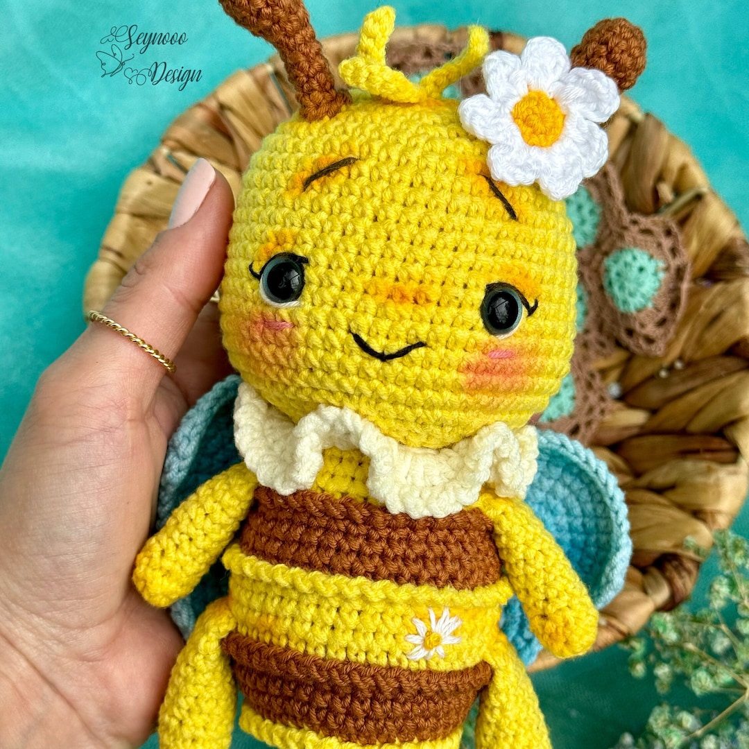 Crochet Cute Bee Pattern, Amigurumi Cute Bee PDF Pattern, Cute Bee Toy ...
