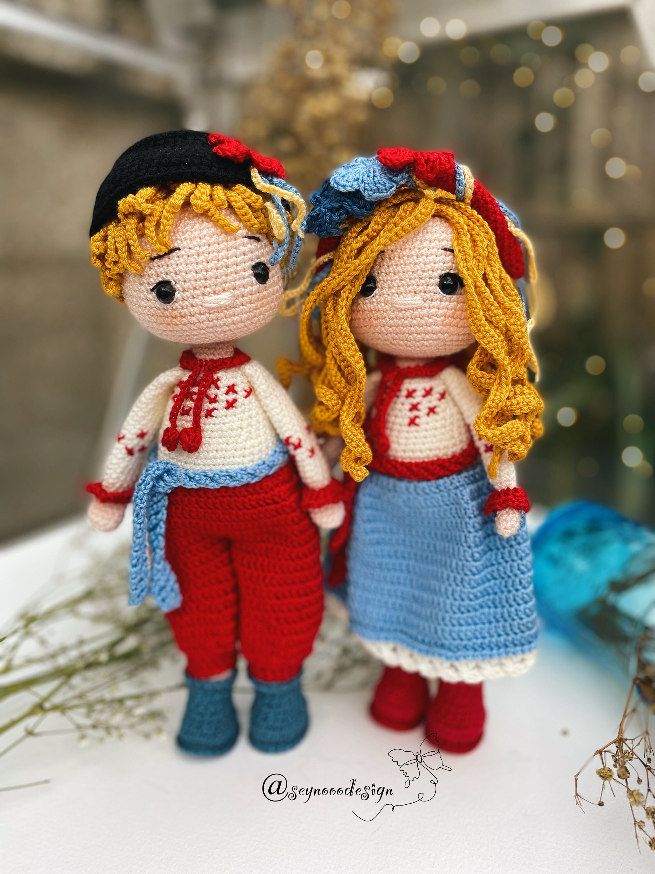 Crochet Ukranian Boy & Girl Pattern Amigurumi Ukranian Kids - Etsy