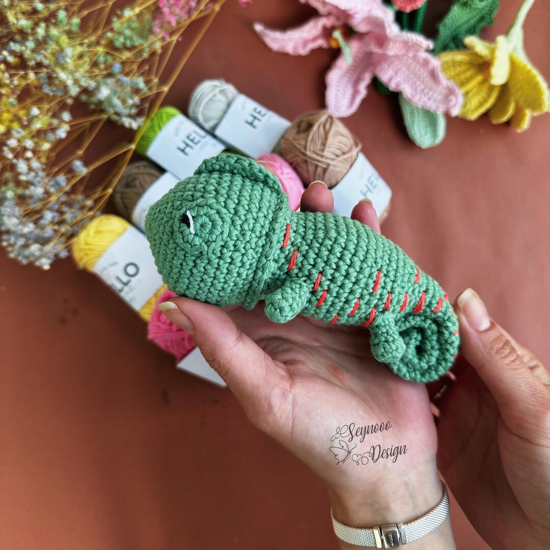 Crochet Chameleon Pattern, Amigurumi Chameleon Pattern, Little ...