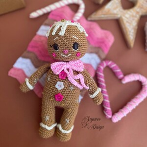 Crochet Gingerbread PDF Pattern, Cute Gingerbread Doll PDF Pattern ...