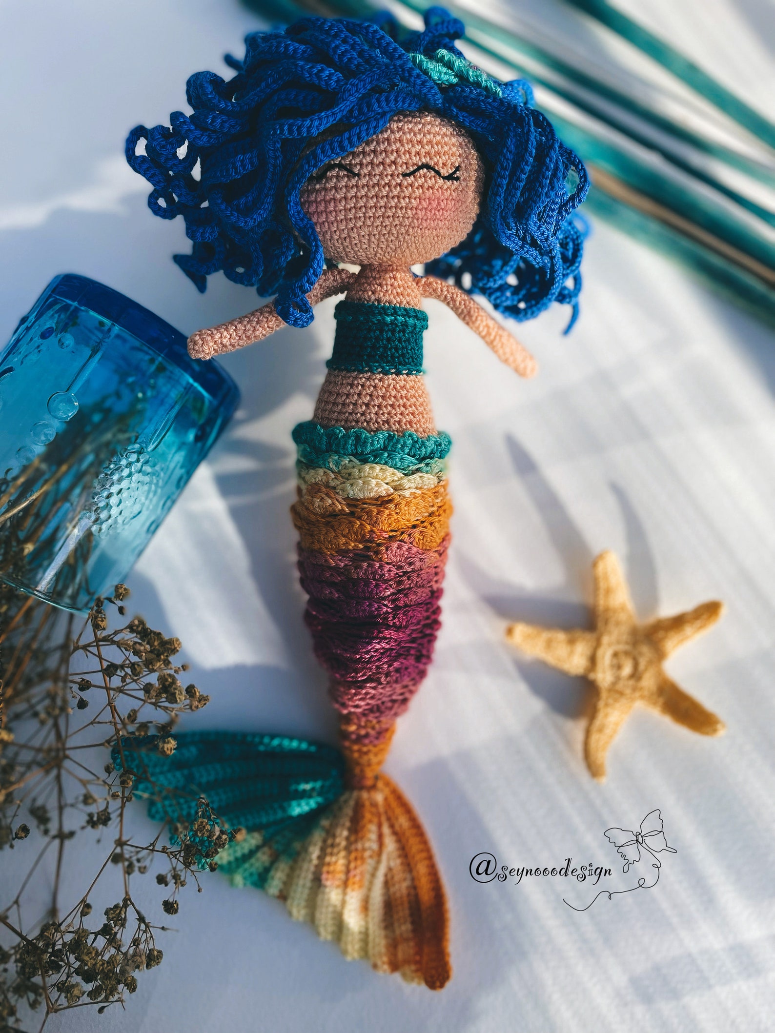 Crochet Mermaid Doll Pattern Amigurumi Mermaid Doll English - Etsy