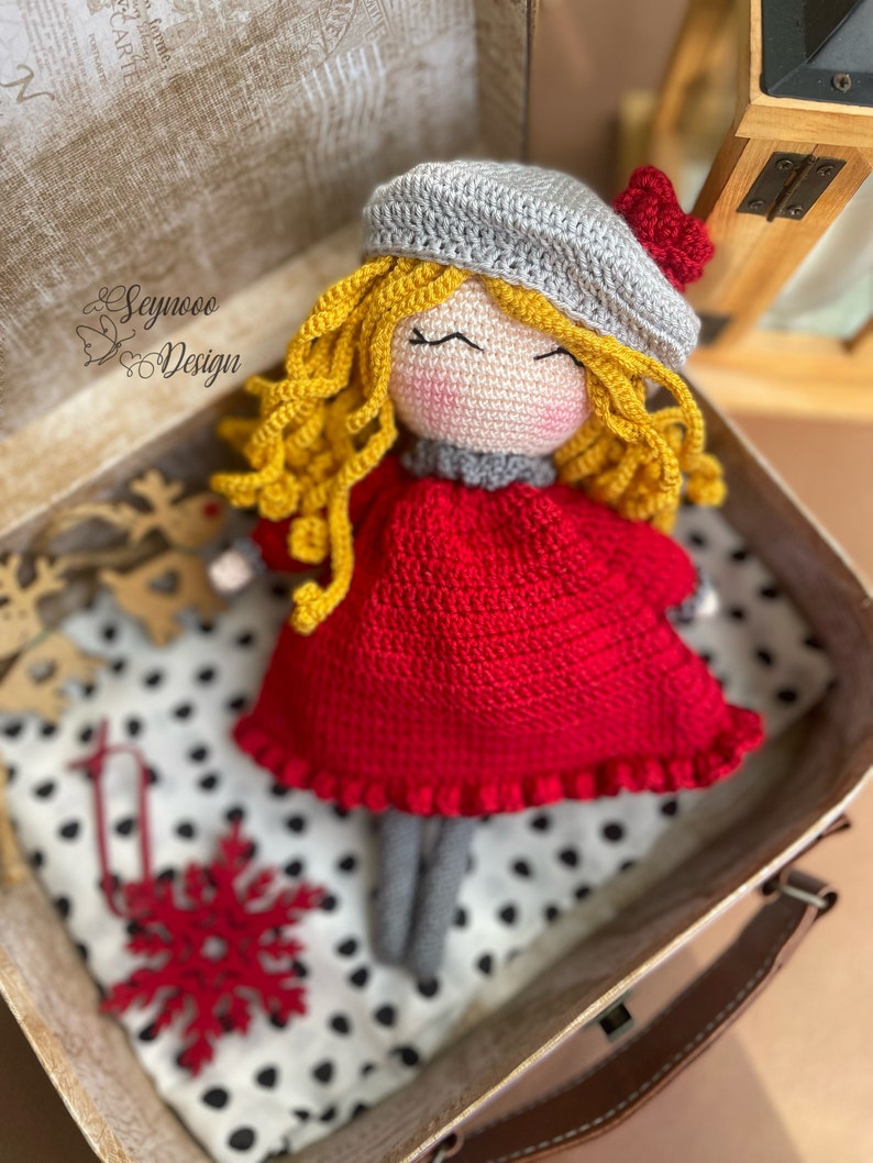 Christmas Amigurumi Doll Crochet Pattern, Cute Girl (PDF Pattern) - Etsy UK