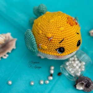 Crochet Puffer Fish PDF Pattern, Amigurumi Puffer Fish Pattern, Cute ...