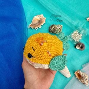 Crochet Puffer Fish PDF Pattern, Amigurumi Puffer Fish Pattern, Cute ...
