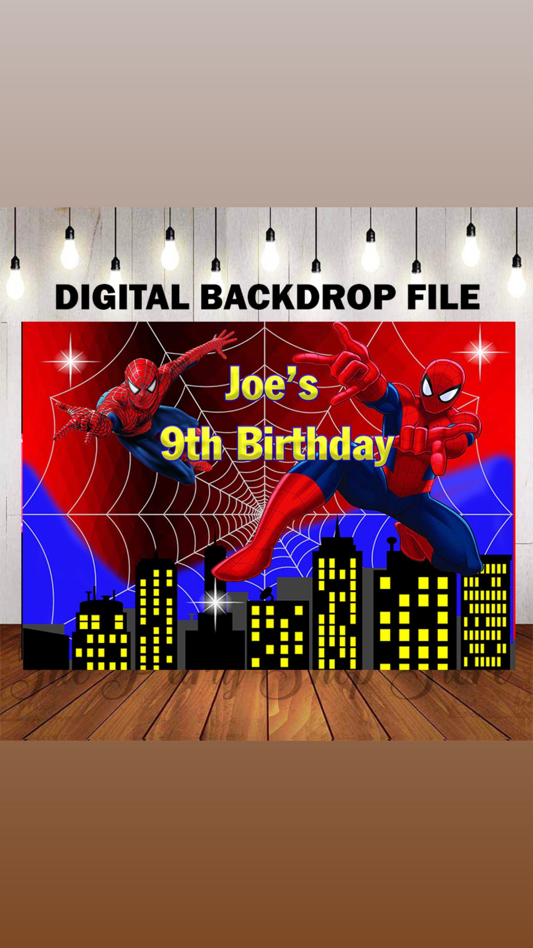 Spider-man Backdrop Spiderman Backdrop Digital File - Etsy