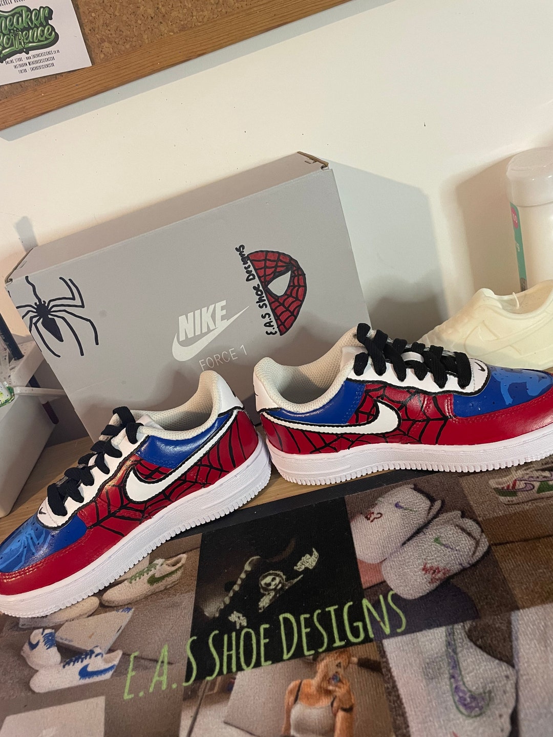 Infant-junior Custom Spider-man AF1 - Etsy