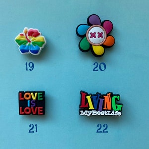 LGBTQ / Pride / Rainbow Colors PVC Shoe Charms for Crocs, Party Favors ...