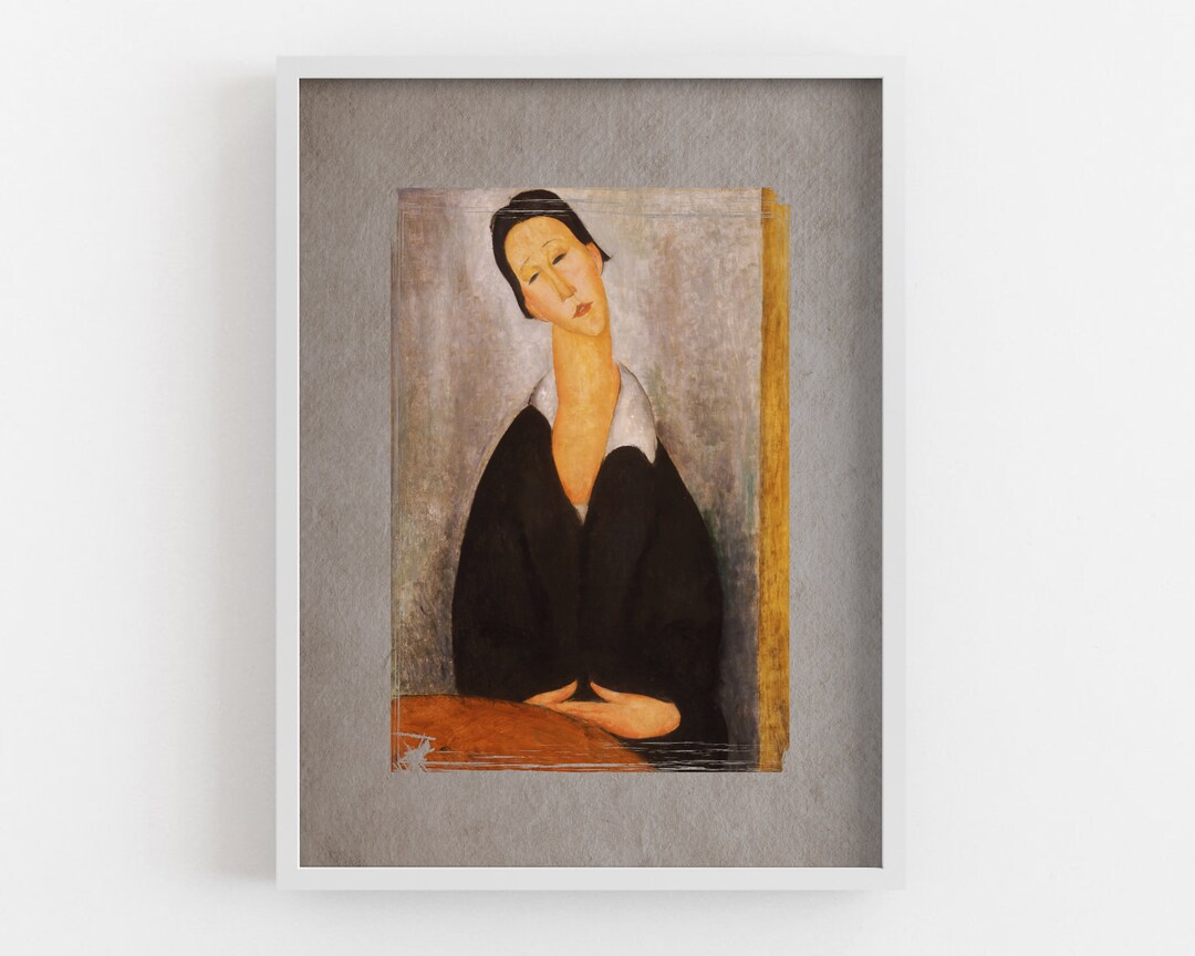Amedeo Modigliani Portrait of A Polish Woman, Poster With Frame, Beige ...