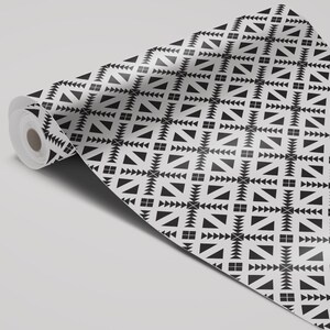 Aztec Black White Splashback Decal Peel & Stick Carreaux Backsplash ...