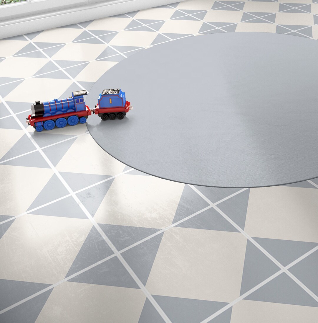 Pastel Tile Blue Floor Sticker Light Blue Pattern Carreaux Encaustic ...