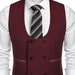 Men Maroon Vest Vest for Groom Gift for Groom Men Wedding Jacket Jacket ...
