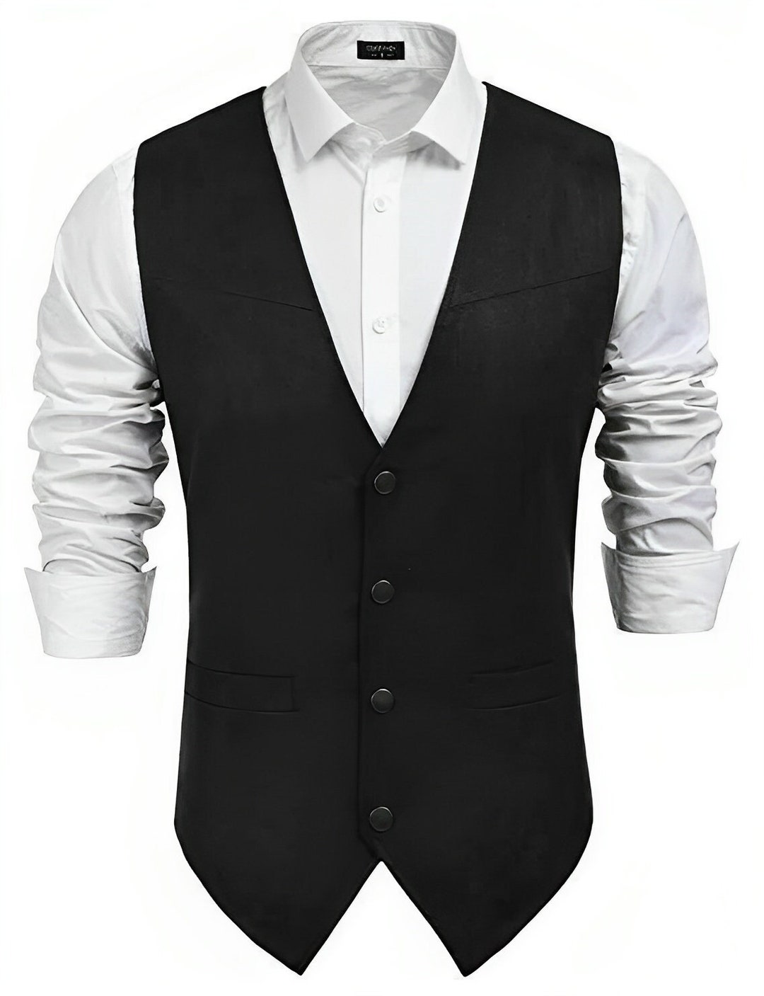 Black Linen Vest for Men Linen Waistcoat for Man Elegant Vest Jacket ...
