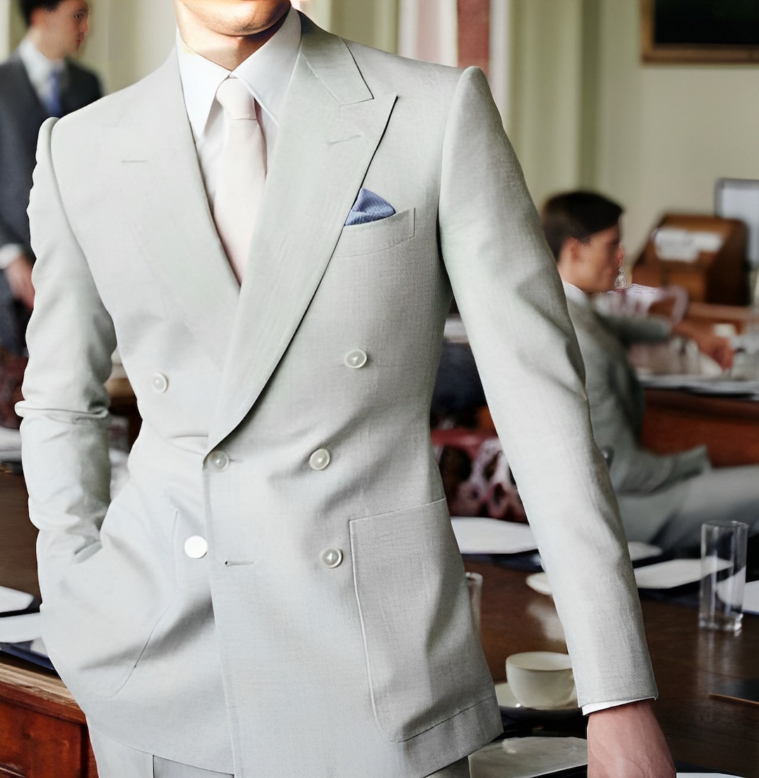 Men Suit Double Breasted Suits Bespoke Men Suit Gentlemen Suits Men ...