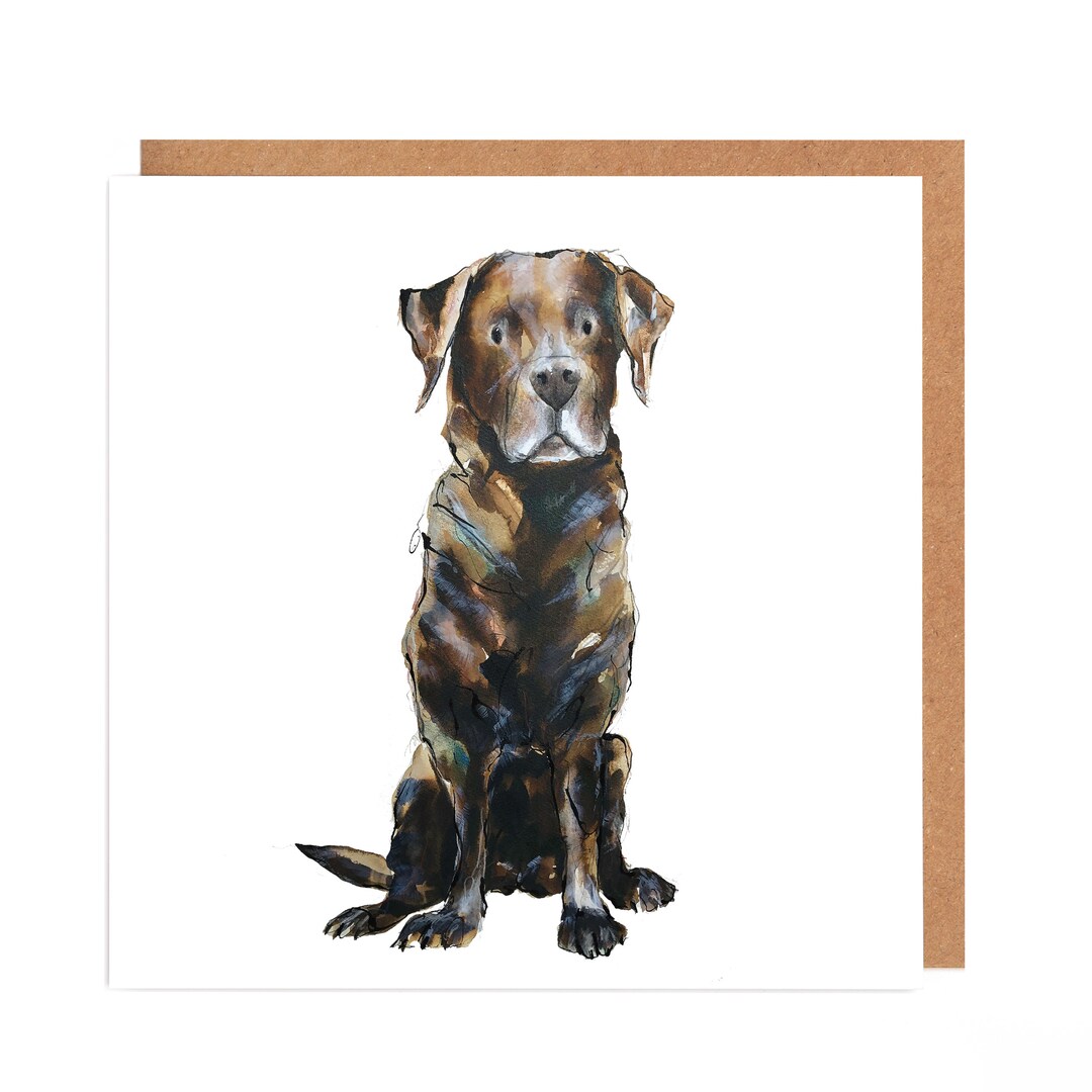 Chocolate Labrador Card for All Occasions - Mabel - Etsy