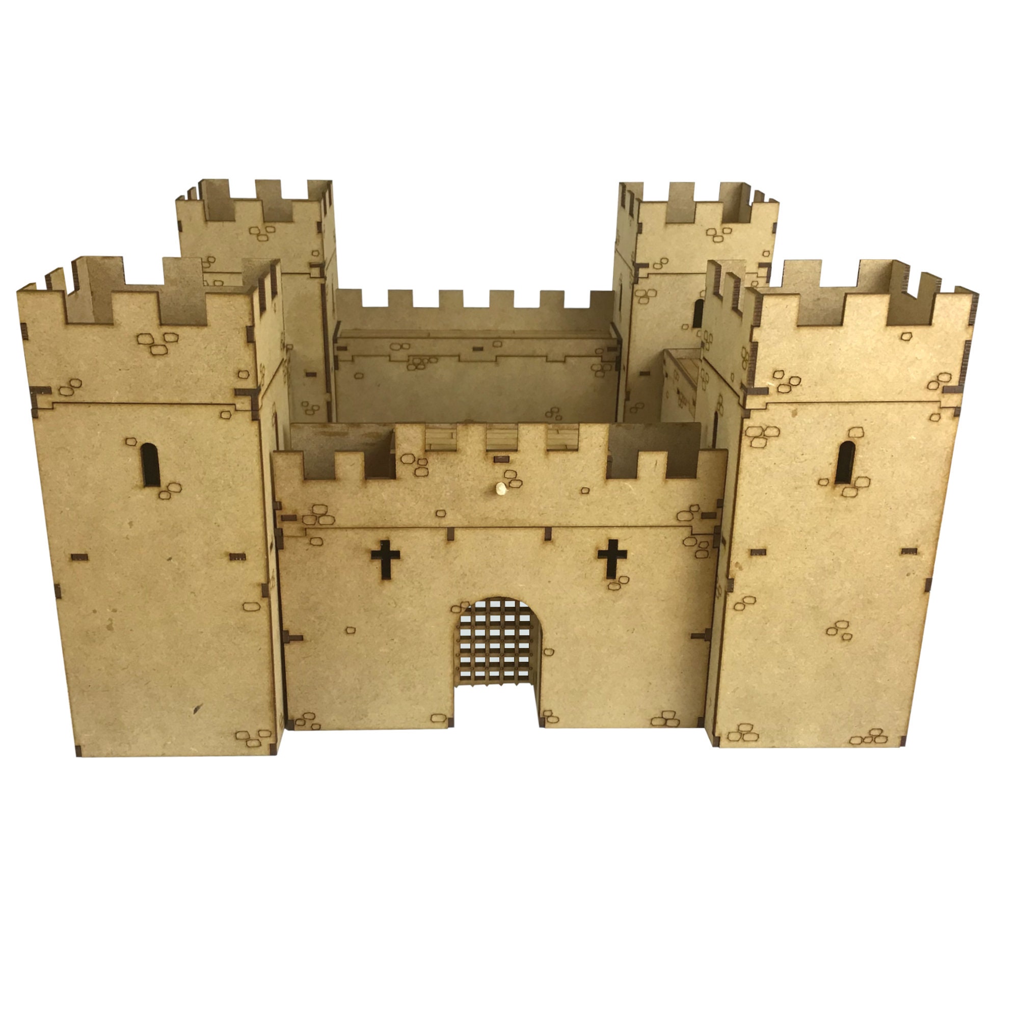Lasercut Multi Level Castle With Moving Portcullis - Etsy